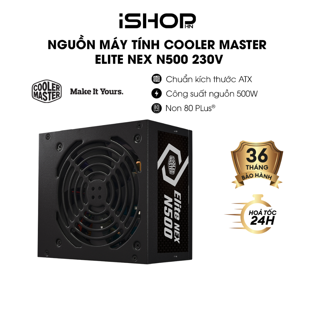 Nguồn Máy Tính Cooler Master Elite NEX N500 230V A/EU Cable 500W ...