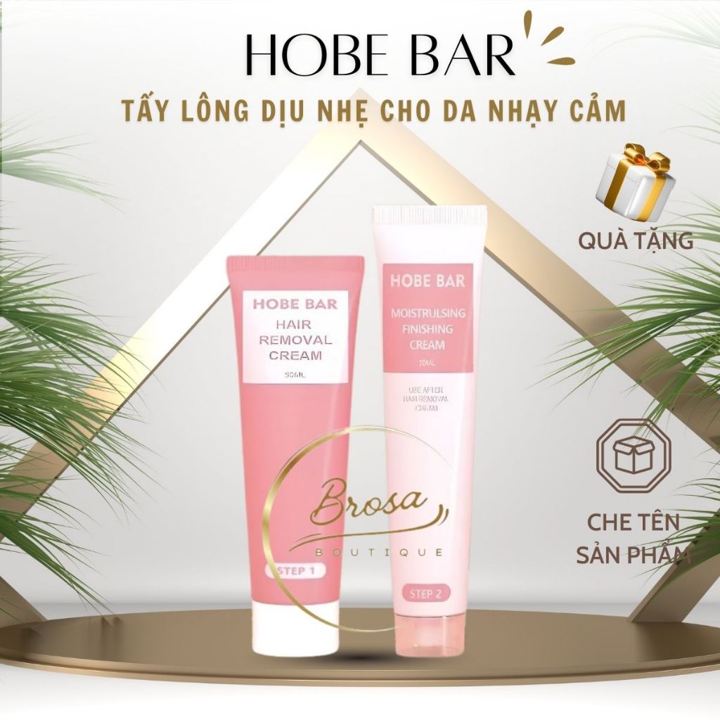 Kem tẩy lông Hobebar 50g chiết xuất thực vật tẩy lông nách, tay, chân ...