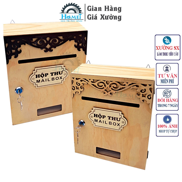 Hòm Thư Góp Ý - Hộp Thư Góp Ý Bằng Gỗ Trang Trí Nhà Cửa ( HAMET_HTGY ...