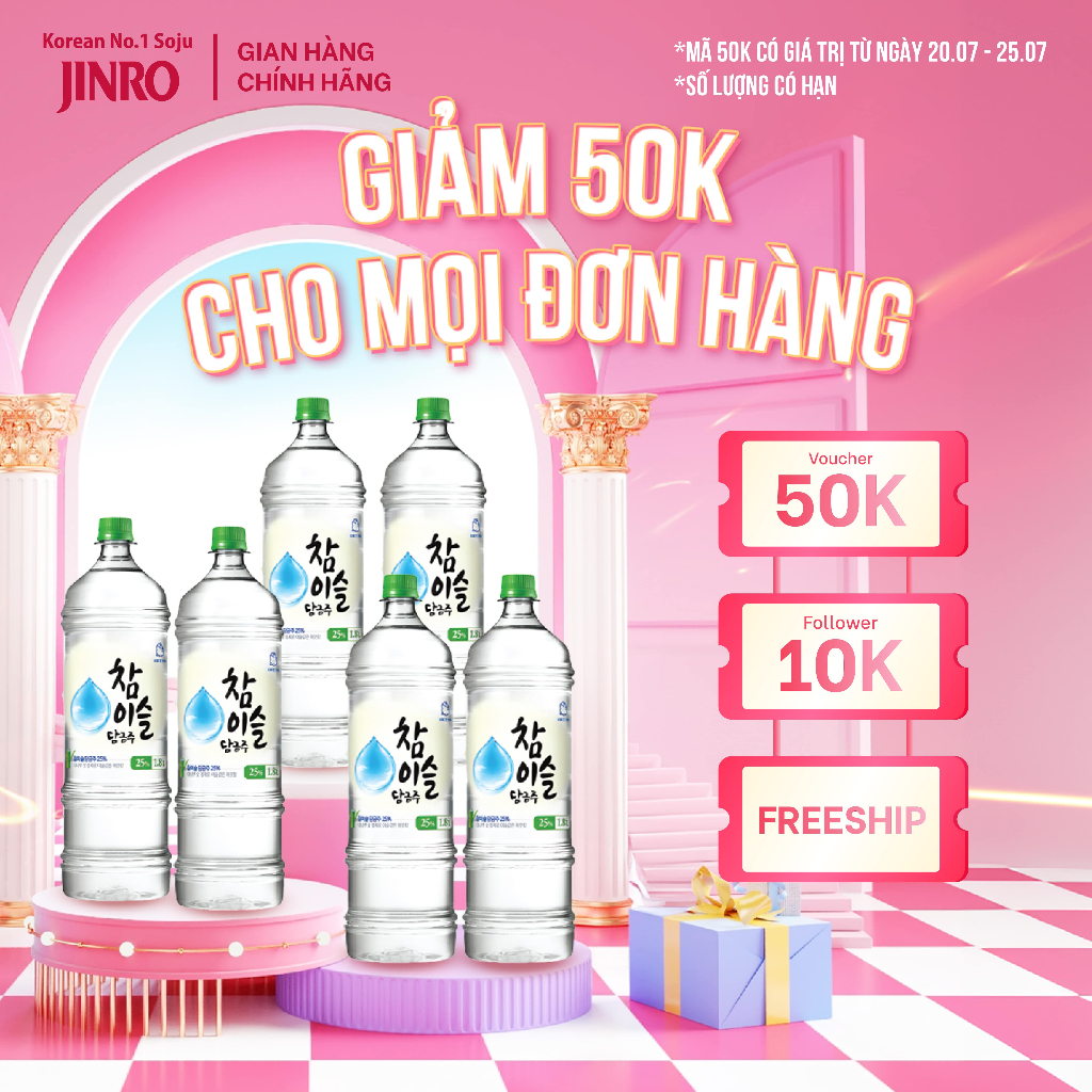[CHÍNH HÃNG] Soju Hàn Quốc JINRO CHAMISUL FRESH 1.8L 25% - 1 CHAI | Shopee Việt Nam