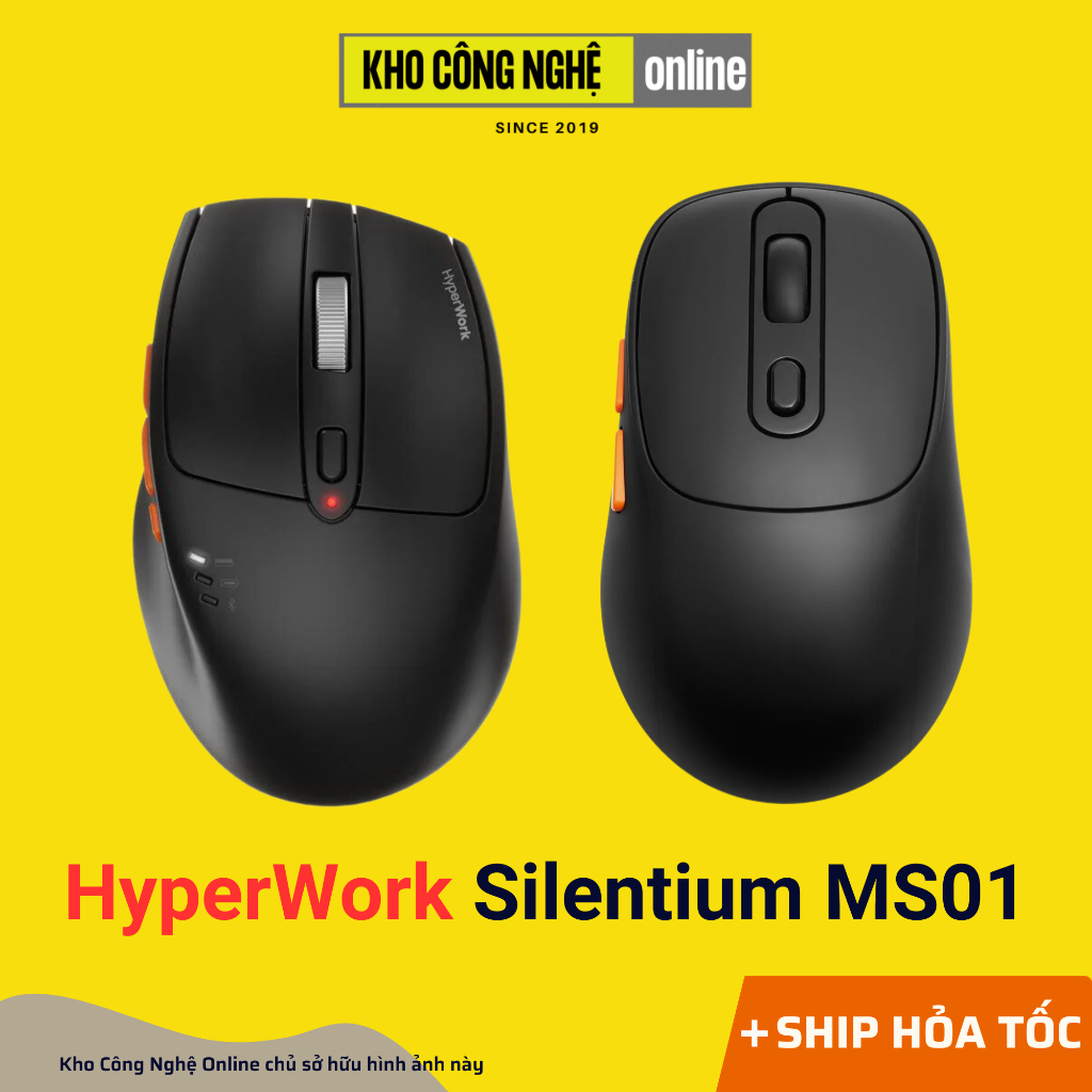 Chuột không dây HyperWork Silentium MS01 / Silentium Mini MS01M (Switch ...