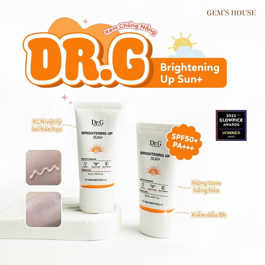 Kem Chống Nắng Dr G DRG Dưỡng Sáng Da Nâng Tone Kiềm Dầu Dr.G ...