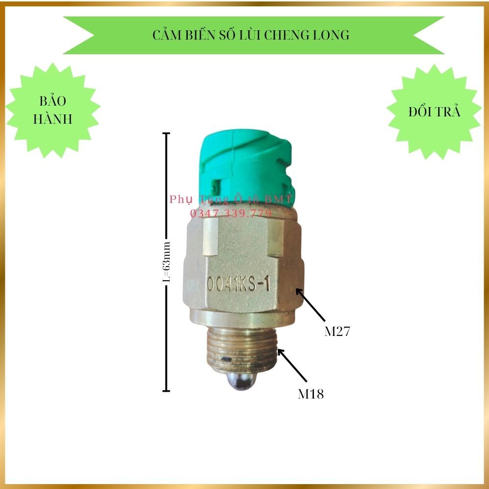 Cảm biến số lùi, số mo hộp số Chenglong, HOWO. Số mo: 0041-5, số lùi:0041KS-1. HÀNG HÃNG ...