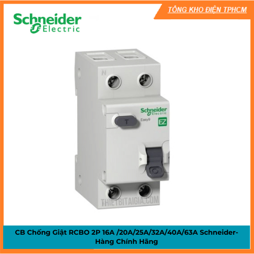 CB Chống Giật RCBO 2P 16A /20A/25A/32A/40A/63A Schneider- Hàng Chính ...