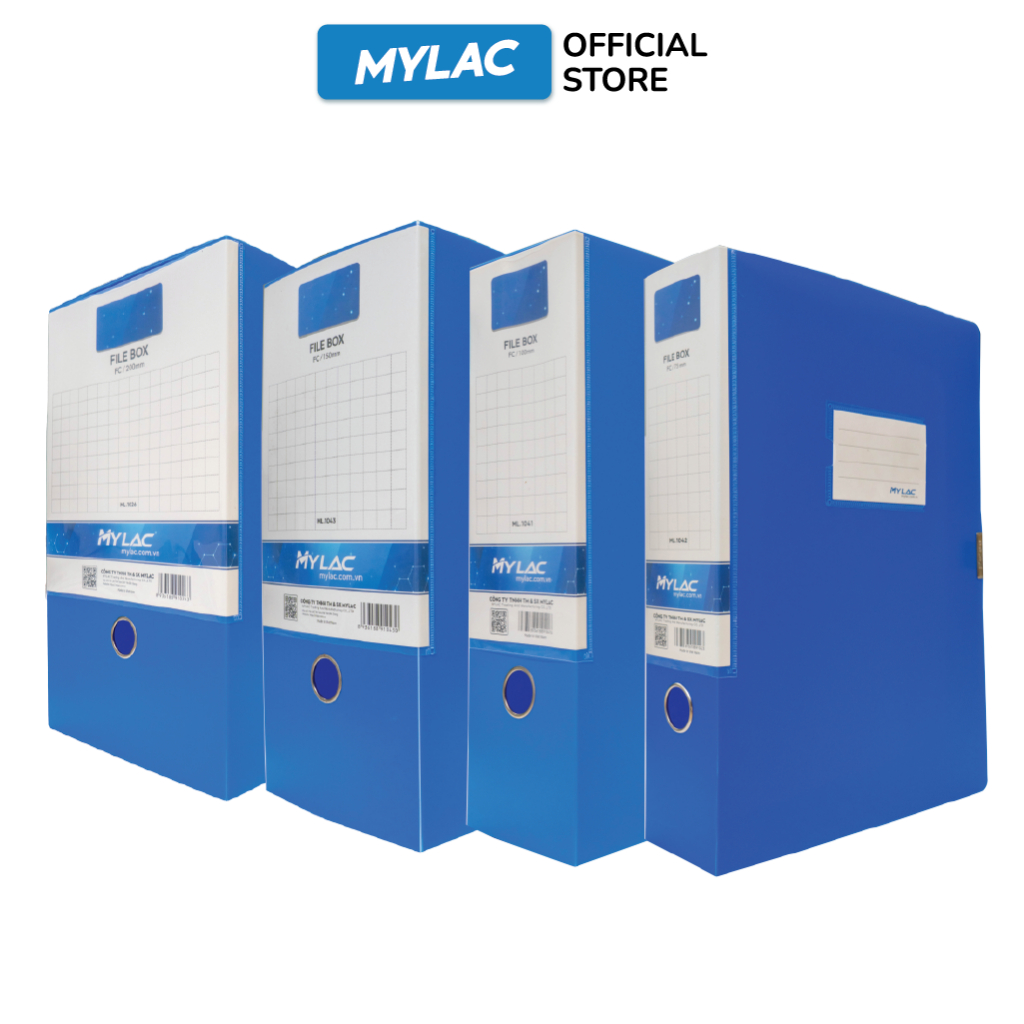 Hộp nhựa, Cặp hộp Mylac khổ F từ nhựa PP nguyên sinh chứa tài liệu (7,5cm, 10cm, 15cm, 20cm ...