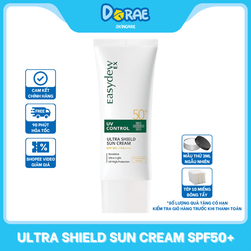 EASYDEW l Kem chống nắng Easydew Ex UV Control Ultra Shield Sun Cream SPF50+ | Shopee Việt Nam