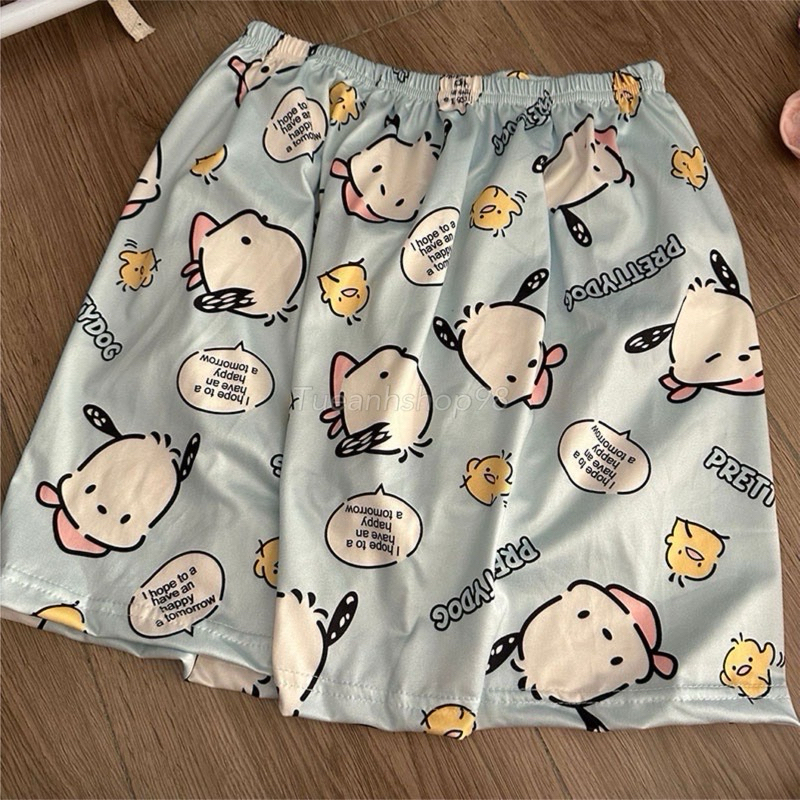 Mẫu Mới Quần Mèo Hello Kitty Short Lững Cartoon Quần Đùi Thun Cotton Hoạt Hình Nam Nữ Unisex