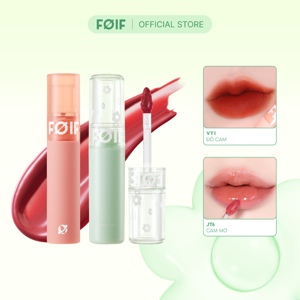 Combo 2 Son Tint Bóng FOIF Juicy Fit Tint 3g + Son Kem Lì FOIF Daily ...
