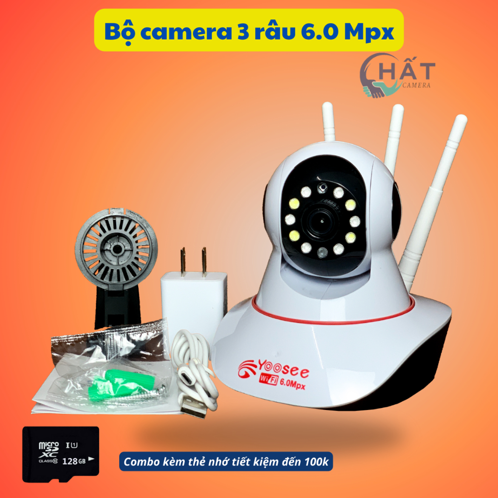 YOOSEE-CAMERA 3 RÂU 11LED BAN ĐÊM CÓ MÀU-BẢO HÀNH 1 NĂM TRỌN BỘ CAMERA ...