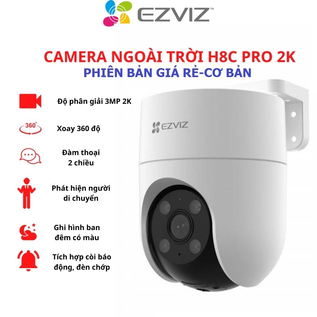 Camera WIFI Ngoài Trời 2 mắt Xoay 360 EZVIZ H9C C8C H8C 3MP 4MP 6MP ...