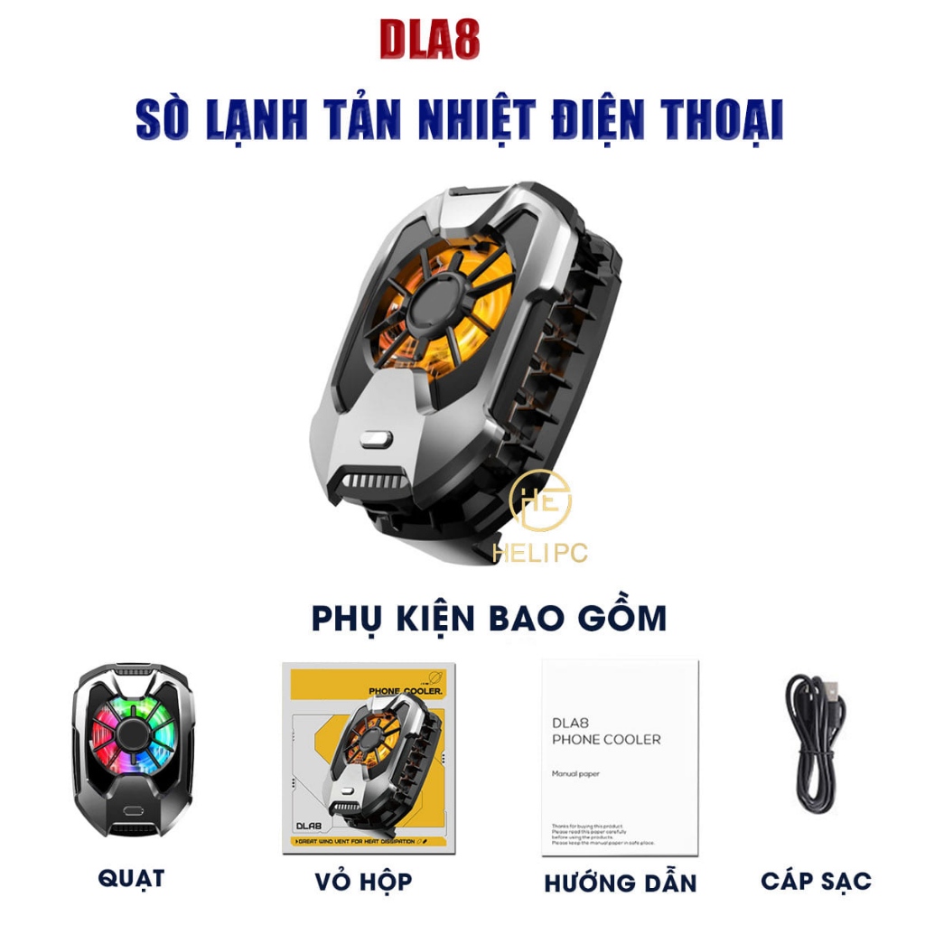 Quạt sò lạnh tản nhiệt điện thoại Memo DLA8 quạt tản nhiệt sò lạnh led ...