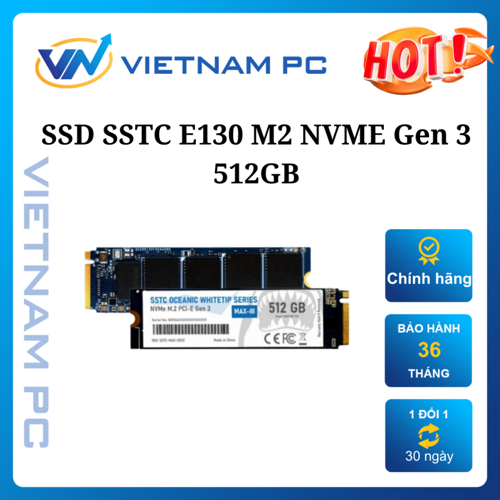 SSD SSTC E130 M2 NVME Gen 3 512Gb | Shopee Việt Nam