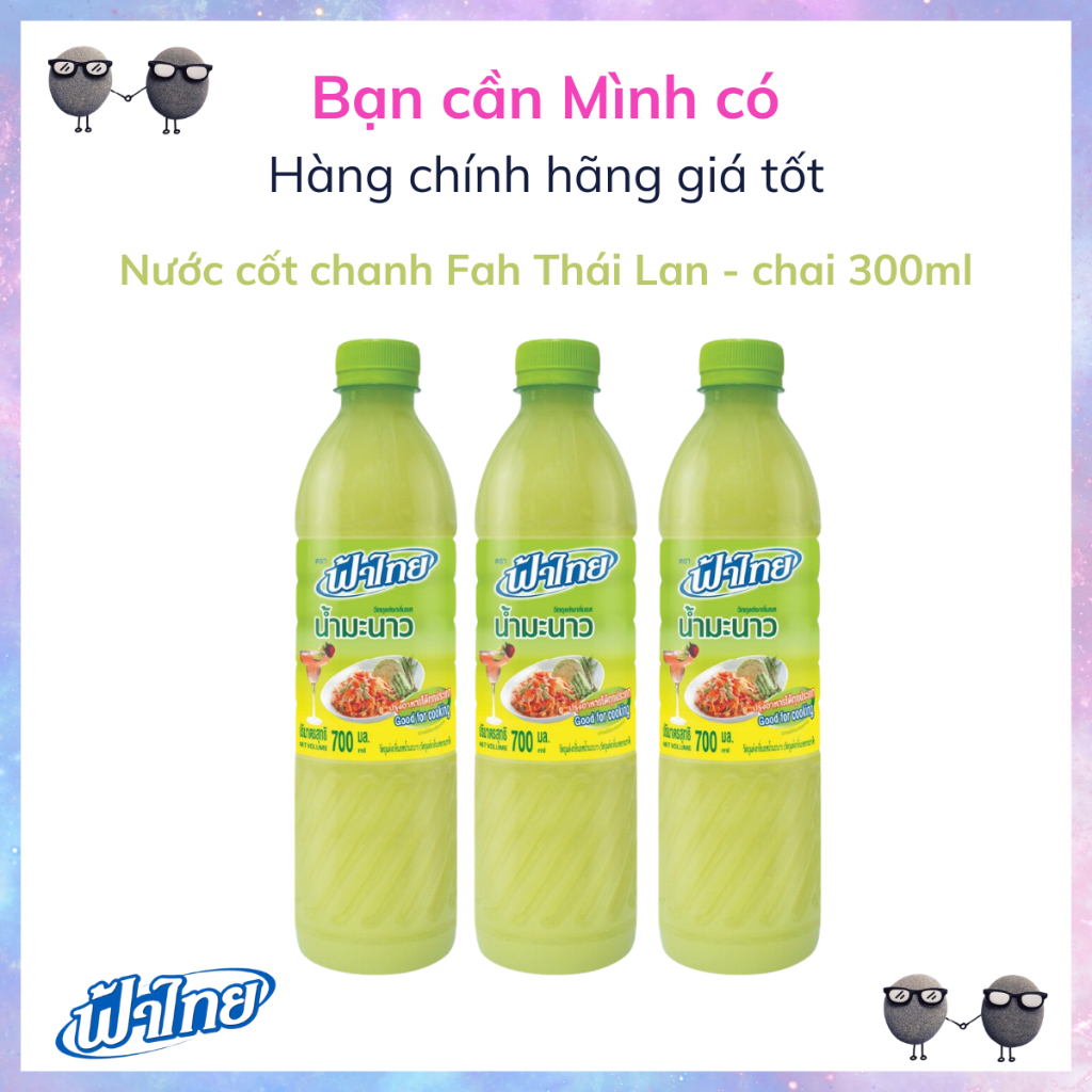 Nước cốt chanh Fah Thái Lan chai 300ml - hàng chính hãng | Shopee Việt Nam