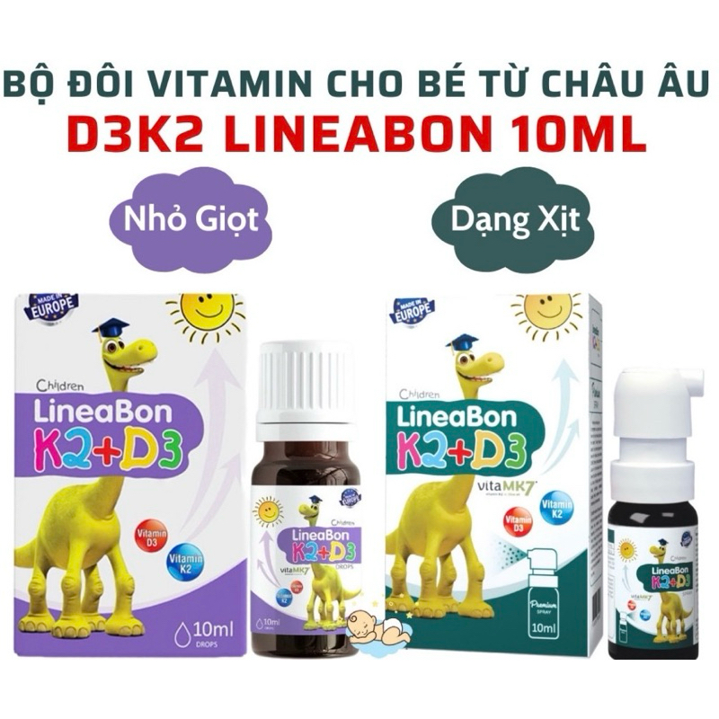 Vitamin K2 D3 Lineabon / imochild D3 K2 MK-7 - Hỗ trợ bé phát triển ...
