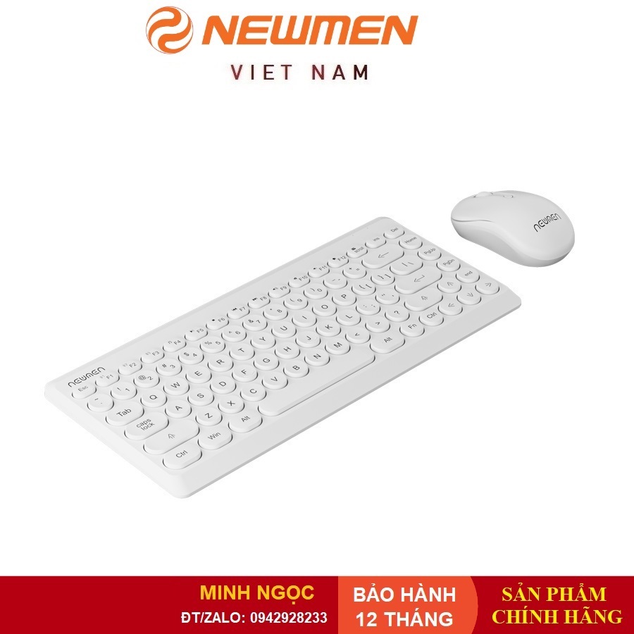 Bàn phím không dây Newmen D928 Pink màu Trắng - Hàng chính hãng BH 24 tháng | Shopee Việt Nam