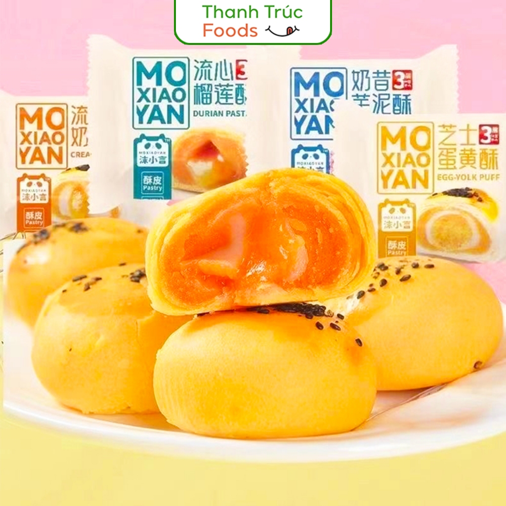 Bánh trứng chảy ngàn lớp Mix vị Đài Loan nhân trứng muối tan chảy ...