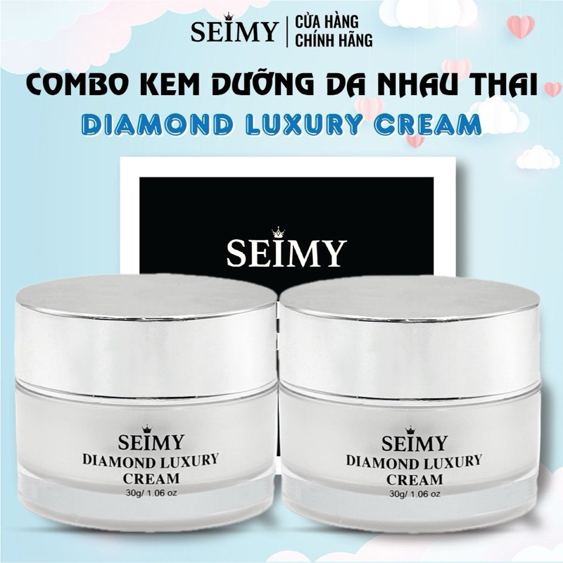 Combo 2 Hũ Kem Dưỡng Da Mặt Nhau Thai Seimy - Diamond Luxury Cream 30g ...