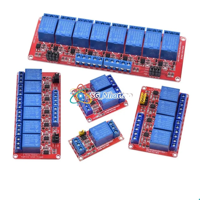 Mạch rơ le - Module Relay 4/2/1 Kênh 5V / 12V Opto Cách Ly Kích Hight ...