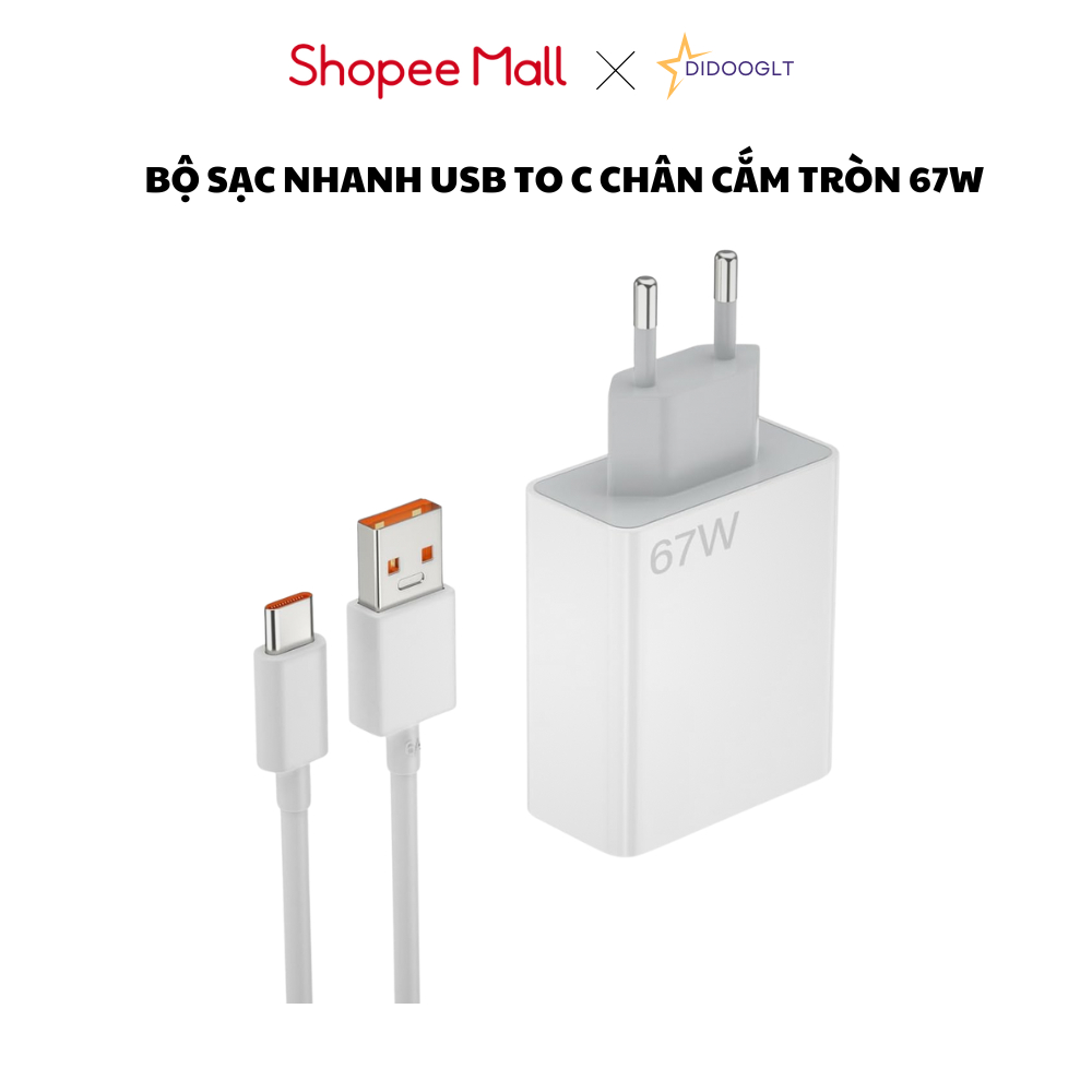 [chính hãng] Bộ Sạc Nhanh 6A 67W Dây Cáp Sạc Chuyển Dữ Liệu USB TO C Nhanh An Toàn Cho Điện ...