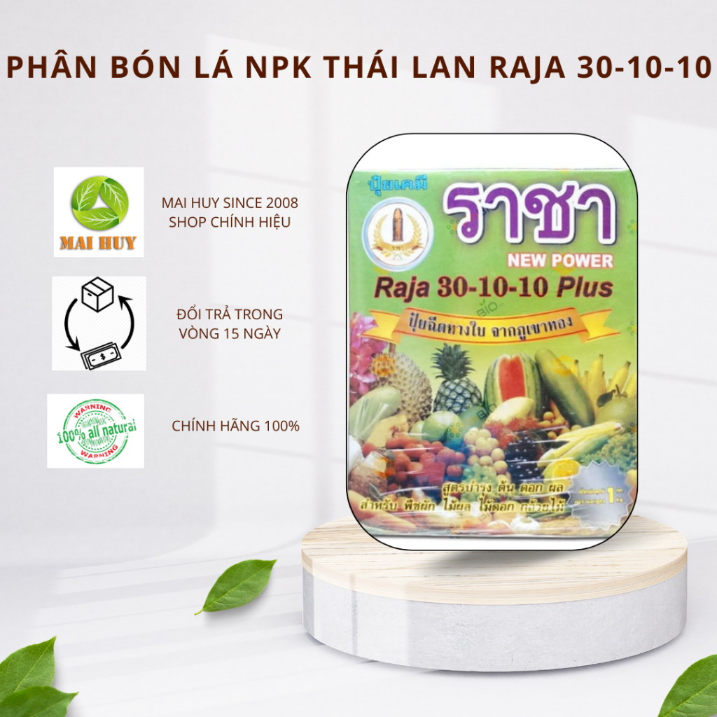 Phân bón lá NPK Thái Lan Raja 30-10-10 + Te - tạo mầm hoa (Thái Lan 1kg ...