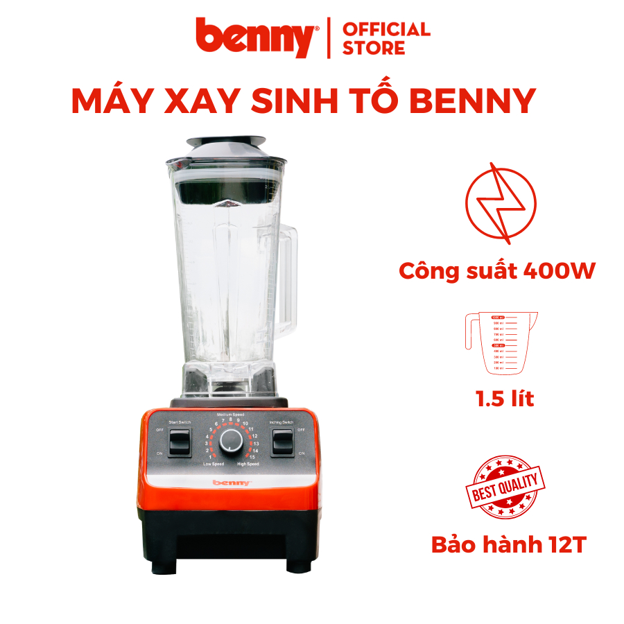Máy Xay Sinh Tố Benny BL-18EL, 400W, 1.8 Lít,02 cối nhựa ABS an toàn ...