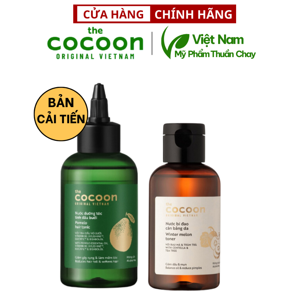 Combo Toner bí đao cân bằng da cocoon 140ml+Nước dưỡng tinh dầu xịt ...