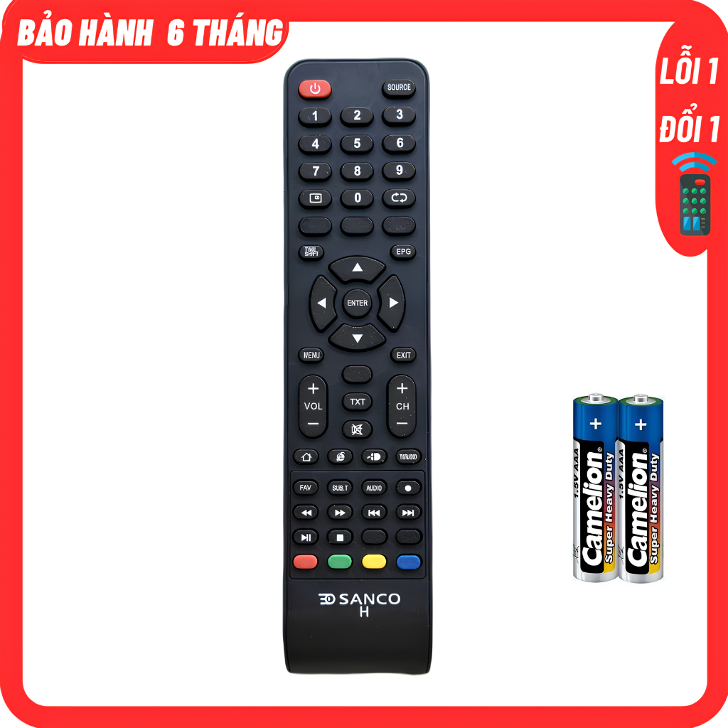 Điều khiển Tivi SANCO kèm Pin - Remote Tivi SANCO. | Shopee Việt Nam