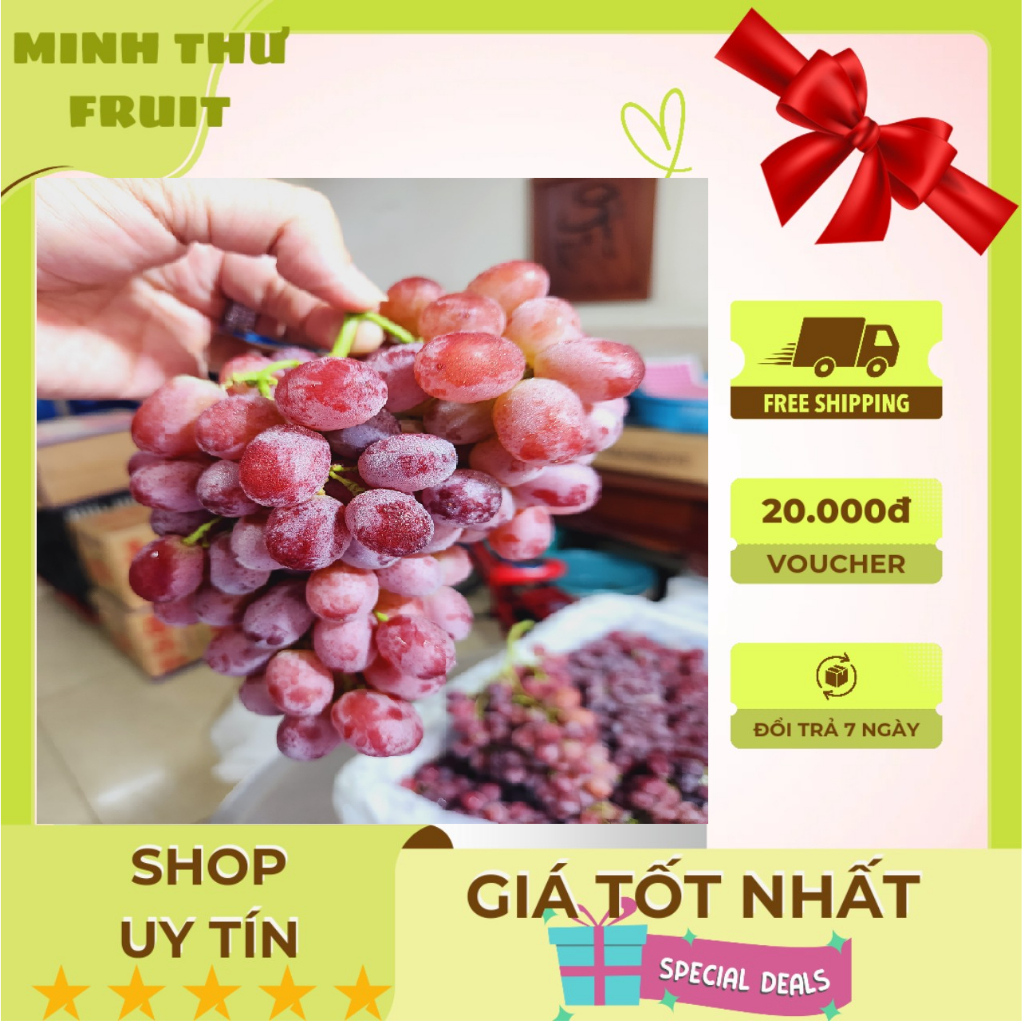 [Ship Hỏa Tốc HCM 1-2 giờ ] 1kg Nho Ruby ngon ngọt. | Shopee Việt Nam
