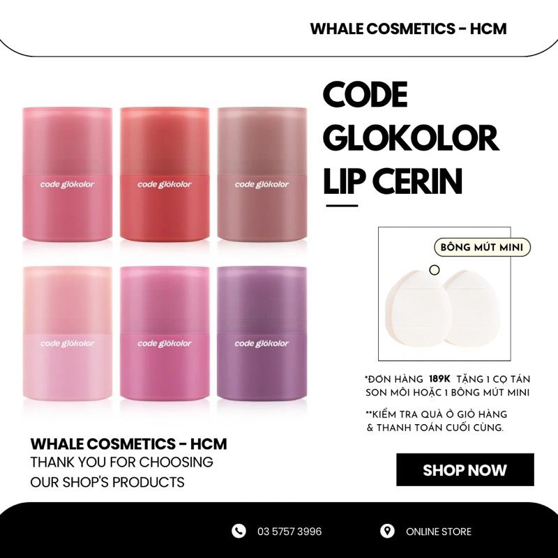 (Code Glokolor) Son Dưỡng Có Màu CODE GLOKOLOR Lip Cerin (15ml ...