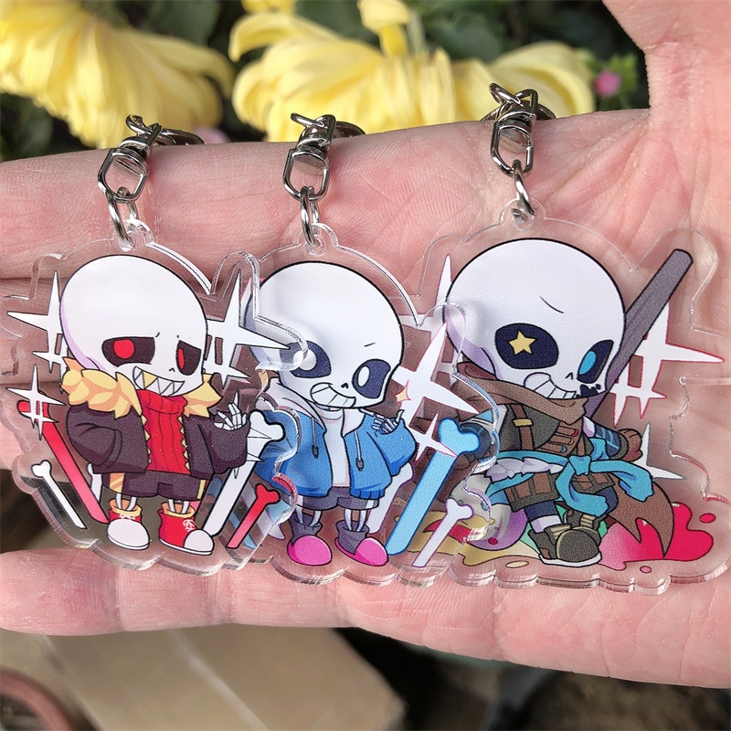 Móc khoá Undertale Ink Sans Asriel Horror Fell Keychain Anime Manga ...