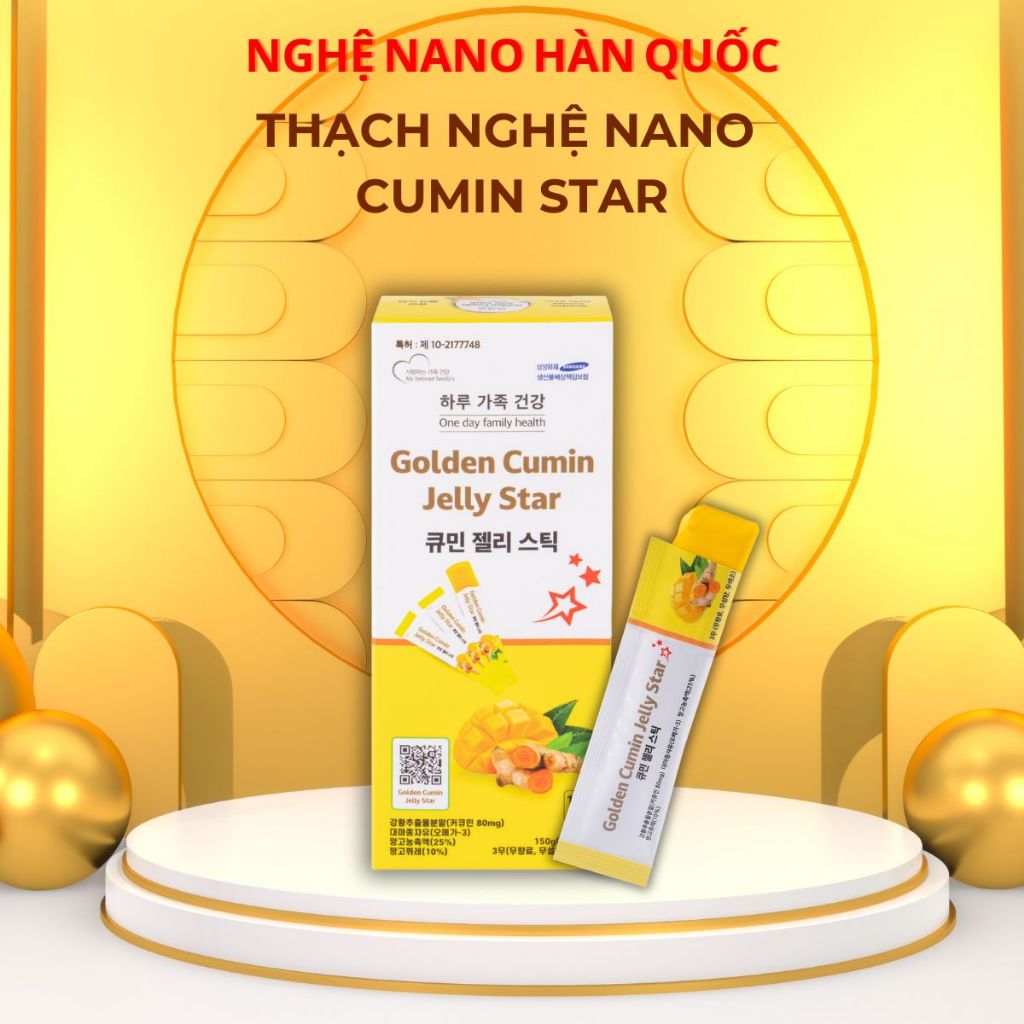 Thạch nghệ Nano Curucmin Cumin Jelly Star hộp nhỏ 10 thanh date xa ...