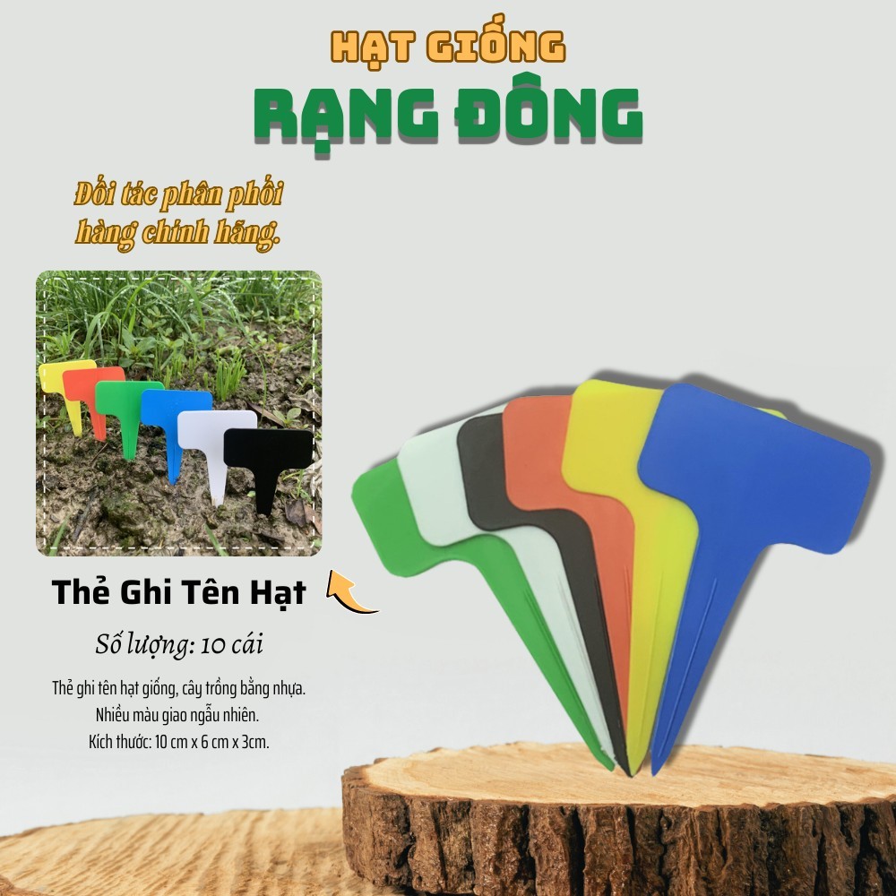 Thẻ Ghi Tên Hạt Giống (10 Thẻ màu ngẫu nhiên) Thẻ Ghim Note Tên Cây ...