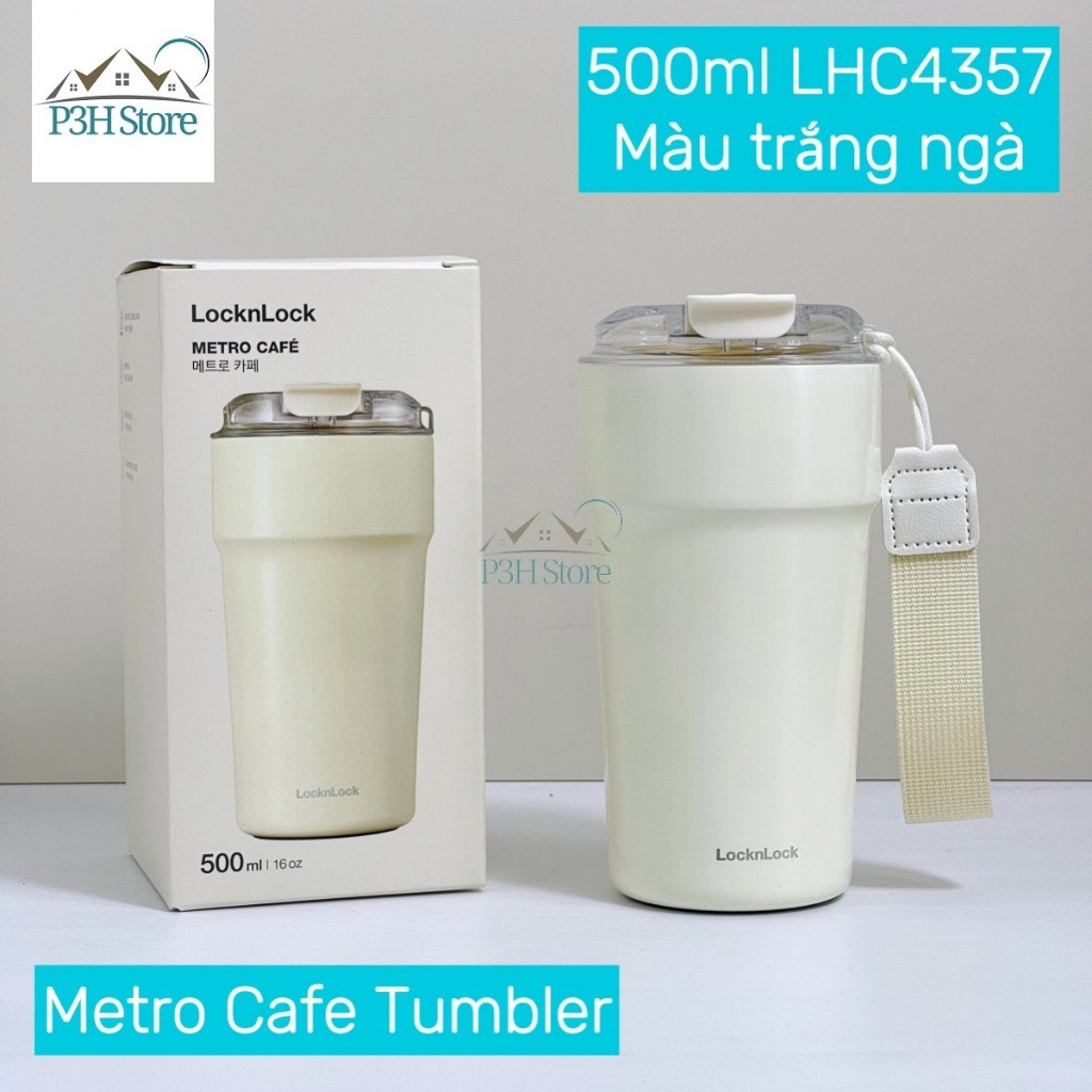 Ly giữ nhiệt phủ sứ LocknLock 500ml Metro Cafe Tumbler LHC4357 P3H ...
