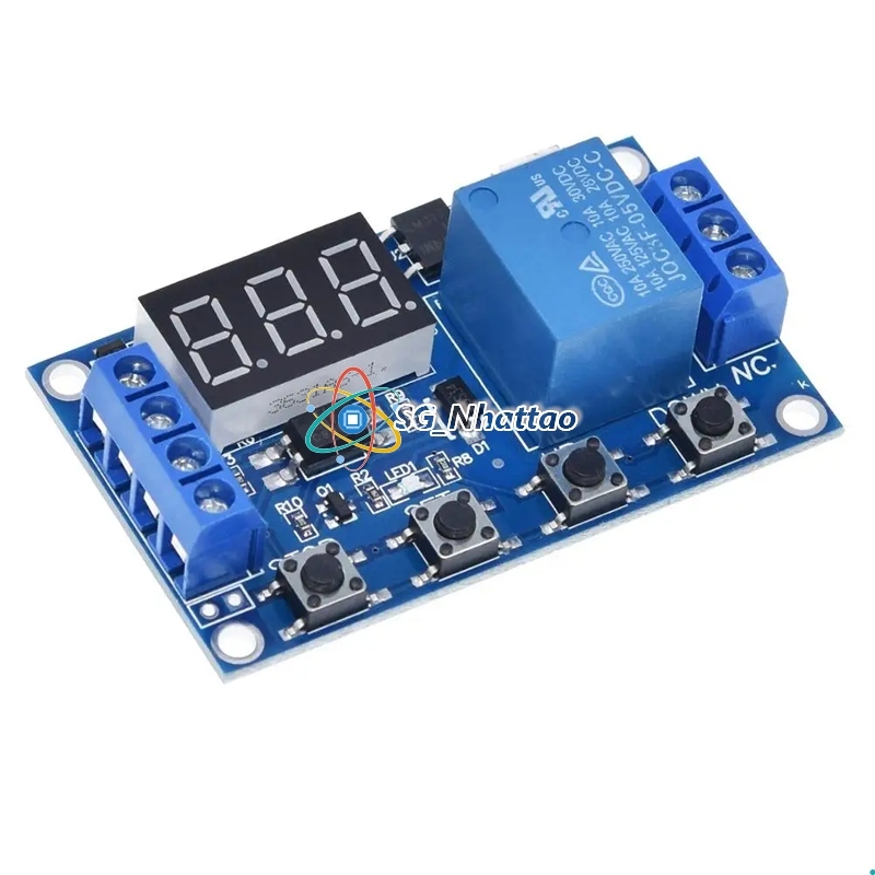 Mạch hẹn giờ tạo trễ 0-999 phút dùng Relay JZ-801/M421 , Mạch hẹn giờ 5V-30V đóng ngắt thiết bị ...