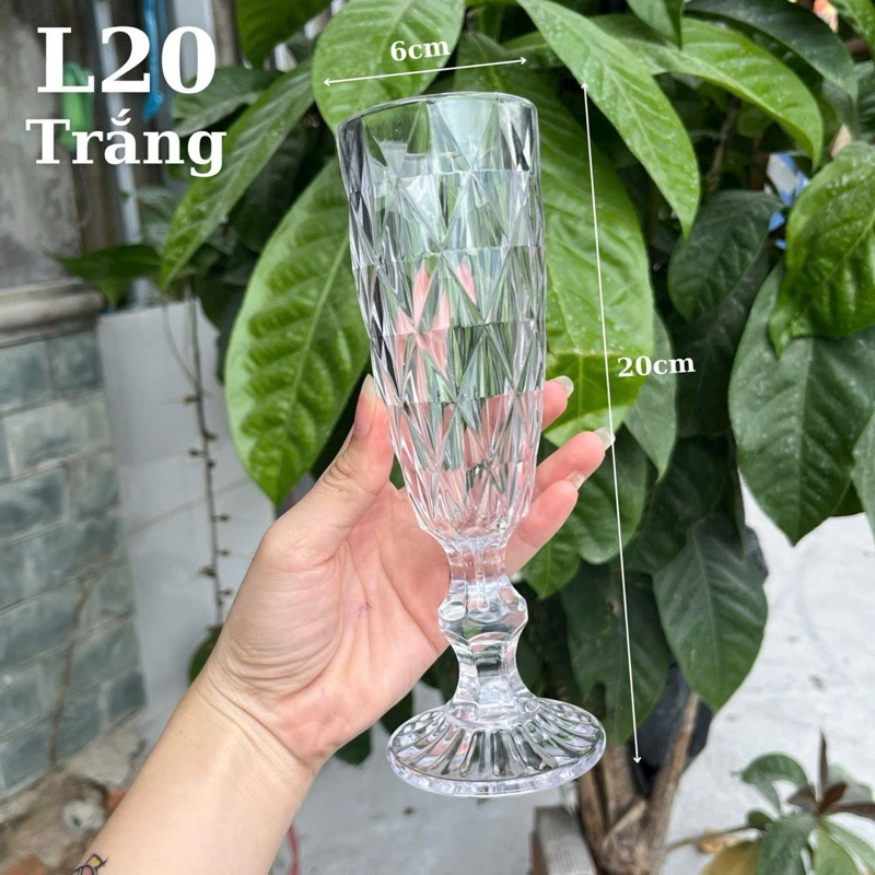 (COMPO LY L20) LY TRANG TRÍ GIA TIÊN - LY MICA LOẠI 1 ÉP GIẢ THUỶ TINH ...
