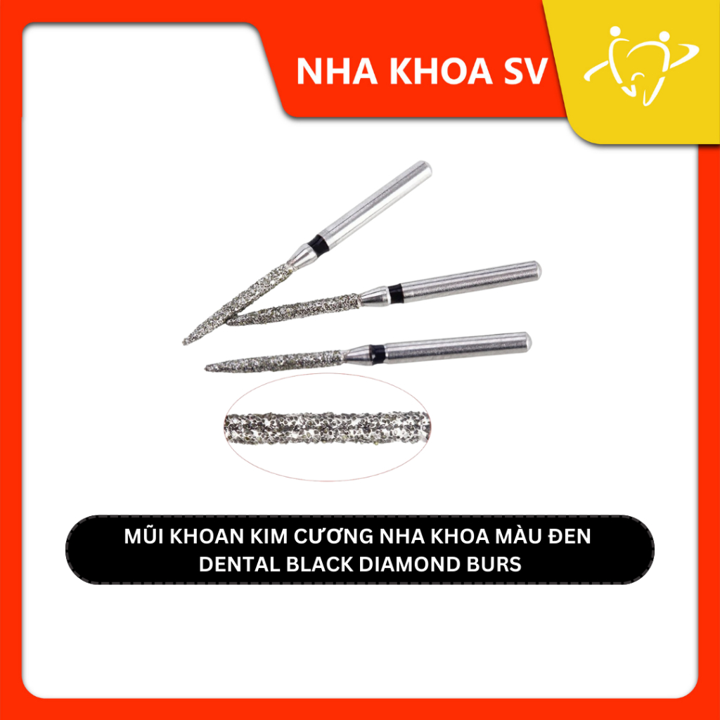[Lẻ 1 mủi] MŨI KHOAN KIM CƯƠNG NHA KHOA MÀU ĐEN - BLACK DIAMOND BURS ...