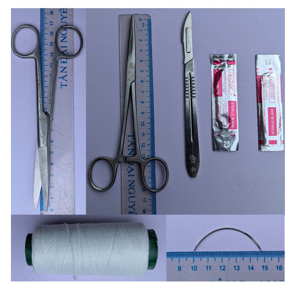 Panh kẹp dài 16 cm, cán dao Inox số 4, lưỡi dao số 23 | Shopee Việt Nam