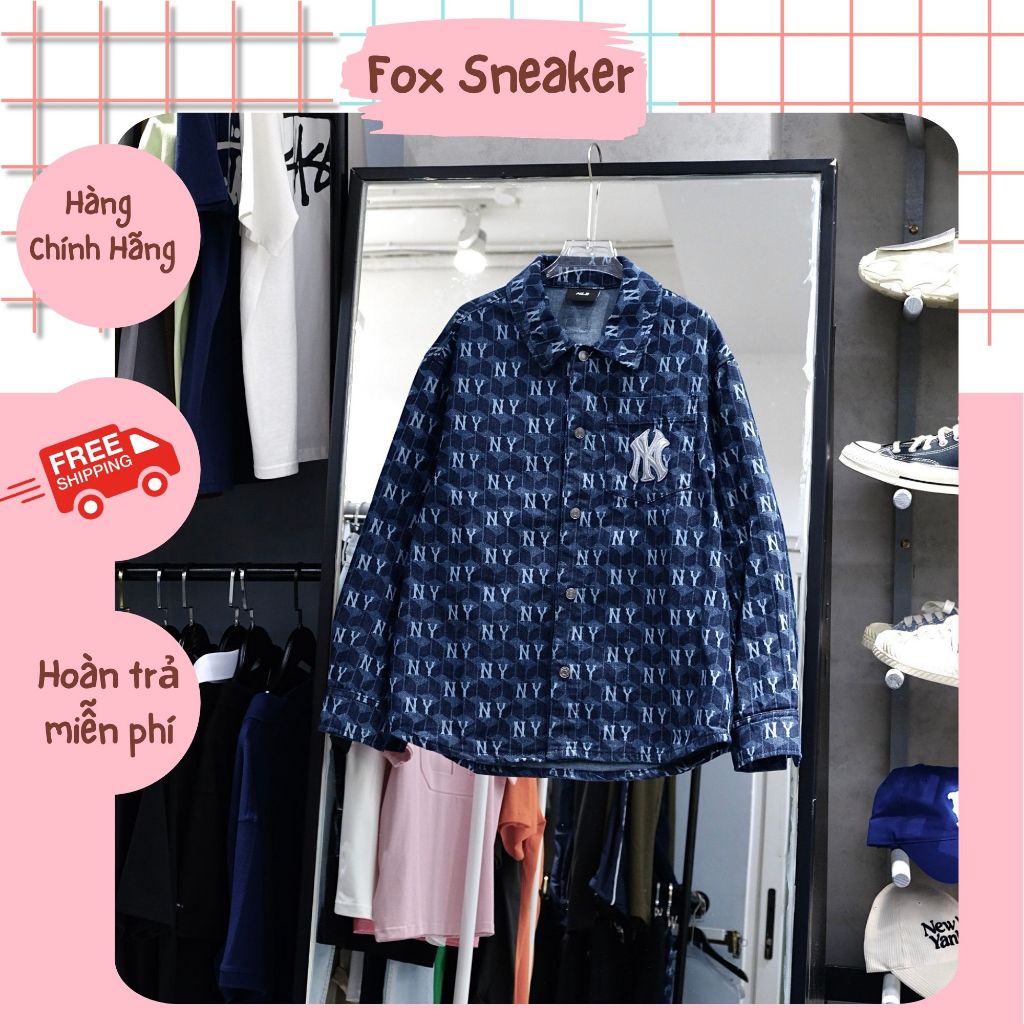 Áo Sơ Mi MLB Mono Denim Unisex Cube Monogram Chính Hãng CODE ...