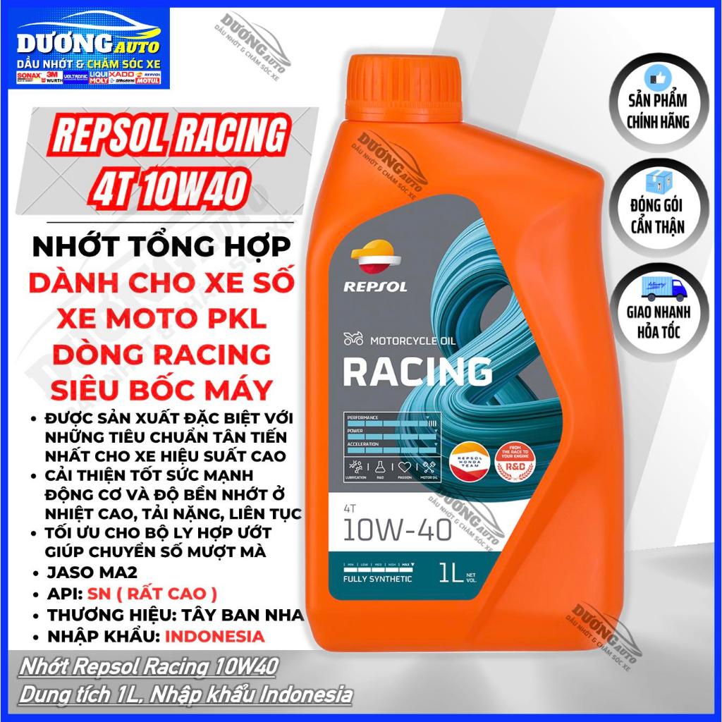 Nhớt Repsol Racing 10W40 1L, Nhớt Xe Số, Xe Côn Tay Mô tô PKL - Nhập ...
