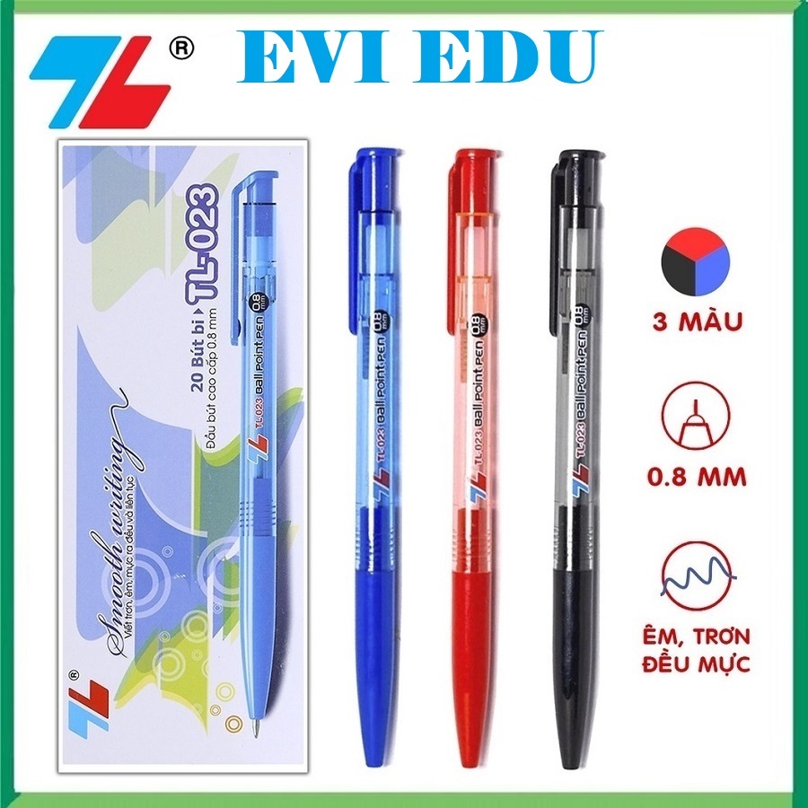 [Hàng chính hãng] Hộp 20 cây bút bi Thiên Long TL-023 / TL023 ngòi 0 ...