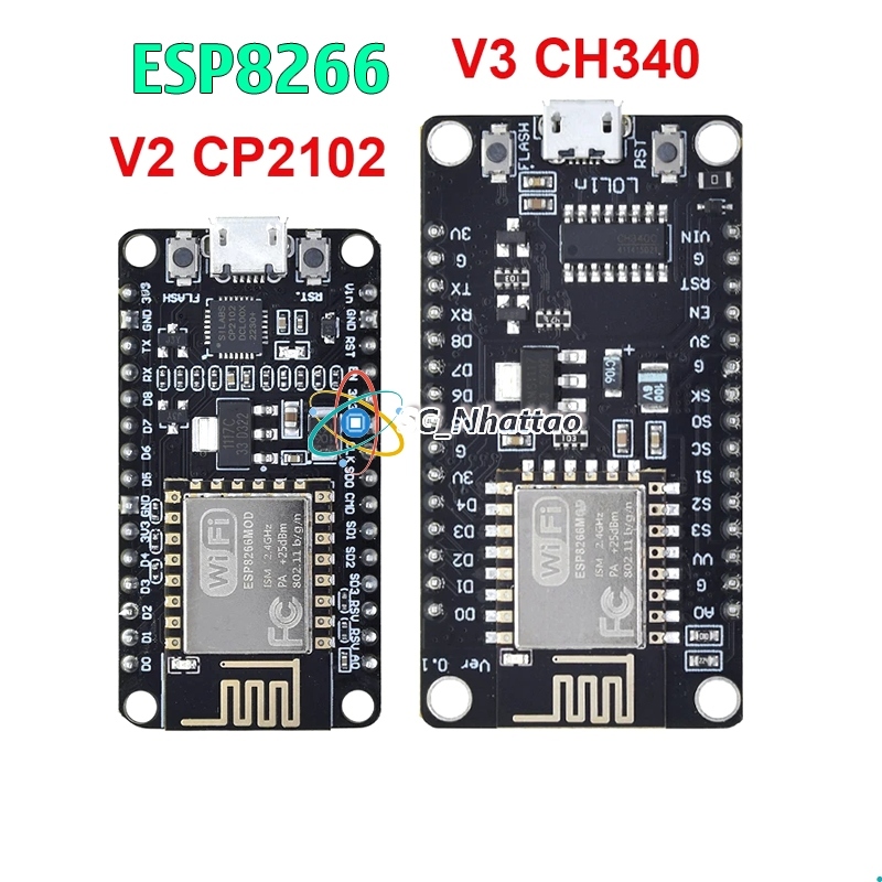Nodemcu CH340 CP2102 V3 V2 Lua WIFI Ban Phát Triển ESP8266 Internet of ...