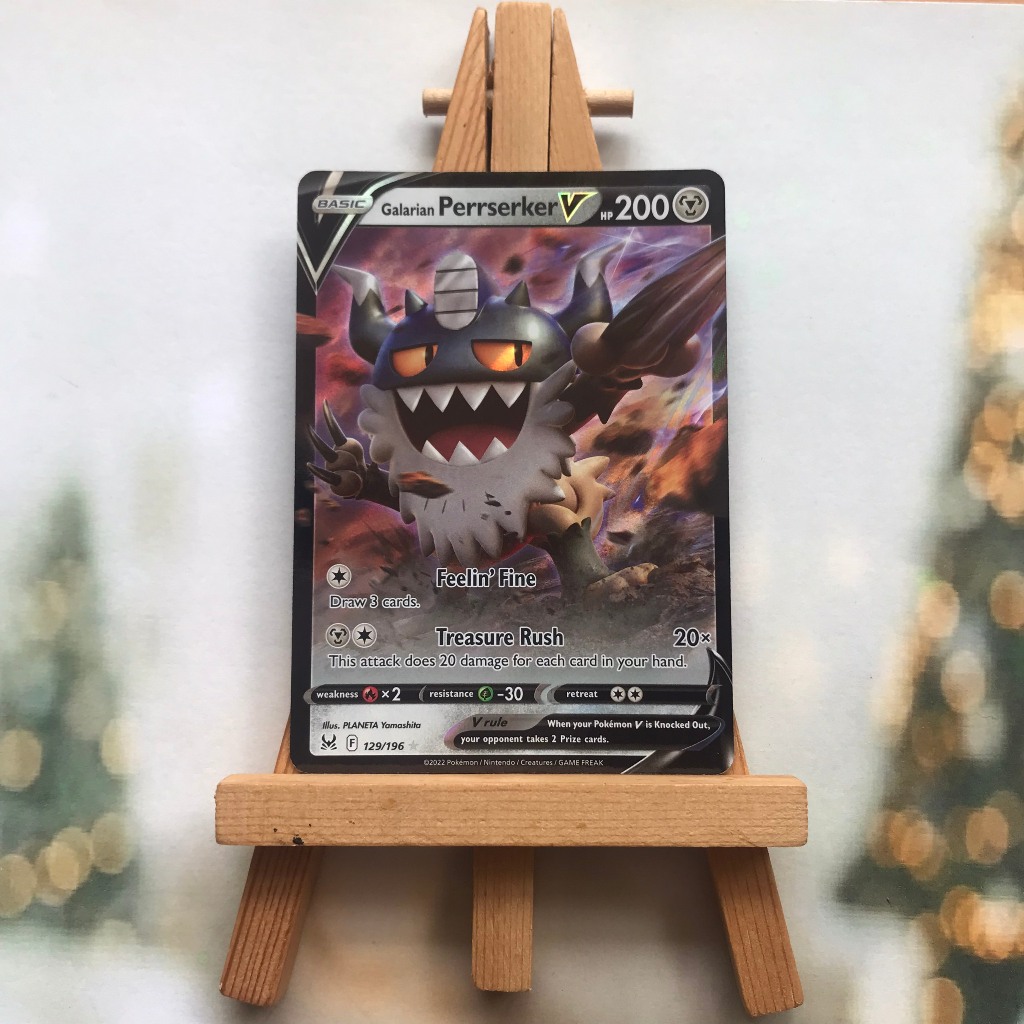 Thẻ hình Pokemon Galarian Perrserker V 129/196 - Lá bài Sword & Shield ...