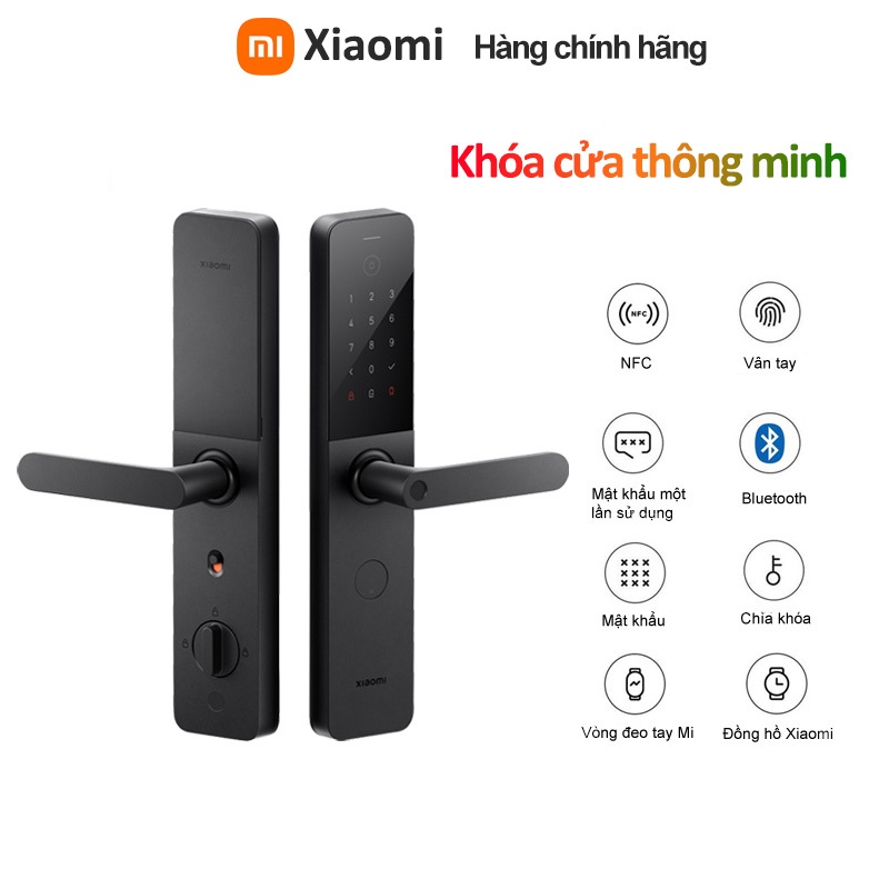 Khóa cửa thông minh vân tay của Xiaomi E10 với chuông cửa,NFC, chìa cơ ...