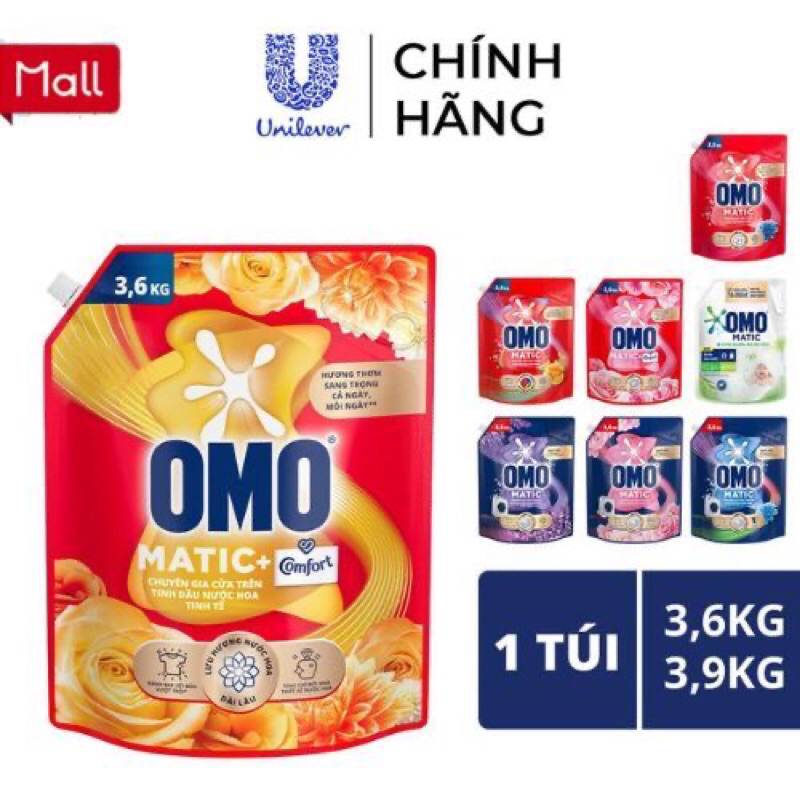 Nước giặt OMO Matic chuyên dụng Cửa Trước 3.6kg (bao bì thay đổi theo từng đợt sản xuất ...