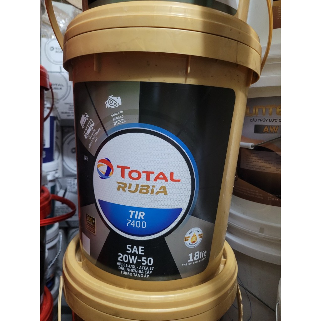 [HÀNG CHÍNH HÃNG] Dầu động cơ Total Rubia Tir 7400 SAE 20W-50 (18 Lít ...