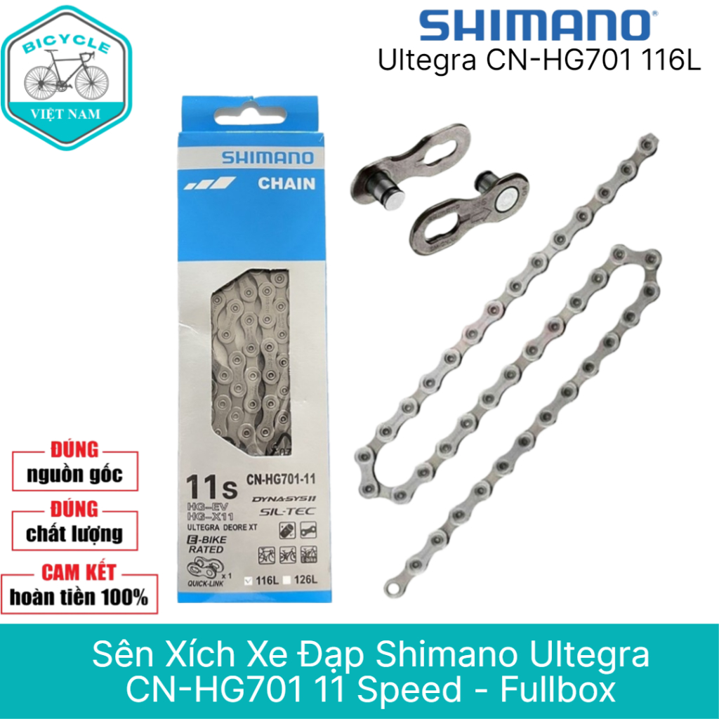 Sên Xích Xe Đạp Shimano Ultegra CN-HG701 116L 11 Speed - Fullbox - Chính Hãng | Shopee Việt Nam