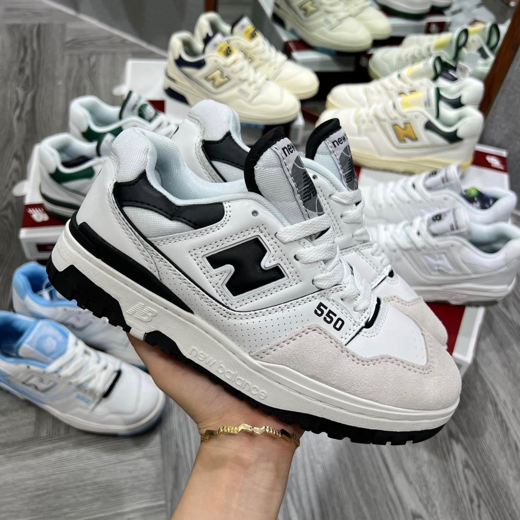 Giày New Balance 550 màu trắng đen. Giày NB550 thể thao nam nữ, bản ...