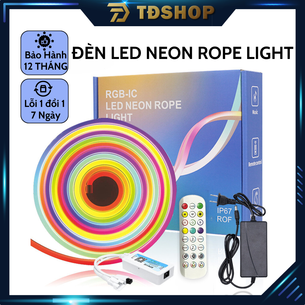 Đèn LED NEON ROPE LIGHT - Dây đèn neon chạy đuổi aRGB trang trí decor ...