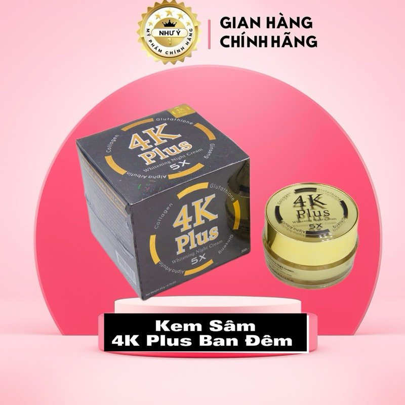 Kem Dưỡng Trắng Da Ban Đêm 4K Plus 5X Màu Đen Chính Hãng Thái Lan ...