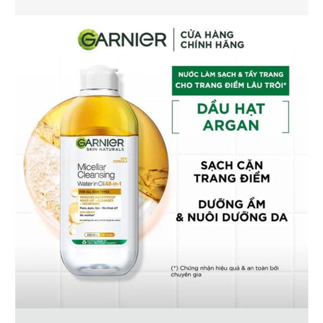 Nước Làm Sạch & Tẩy Trang Garnier Micellar Oil-Infused Cleansing Water ...